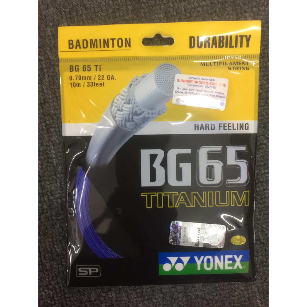 YONEX BG65 TITANIUM STRING | Shopee Philippines