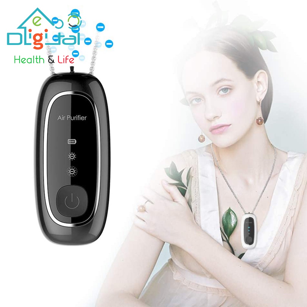 Upgraded Wearable Air Purifier Necklace Mini Personal Portable Ionizer ...