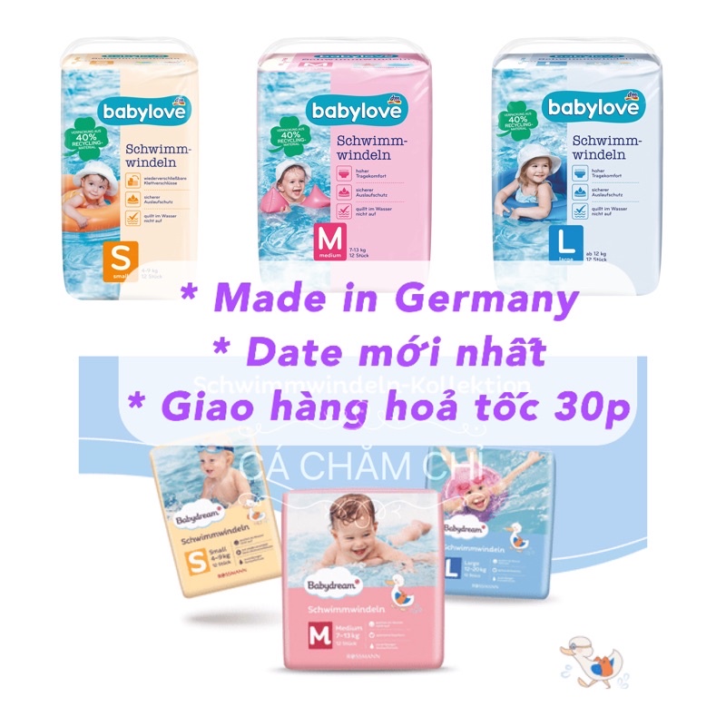 Babylove German baby diapers/swimming diapers, pack of 12, all sizes S ...