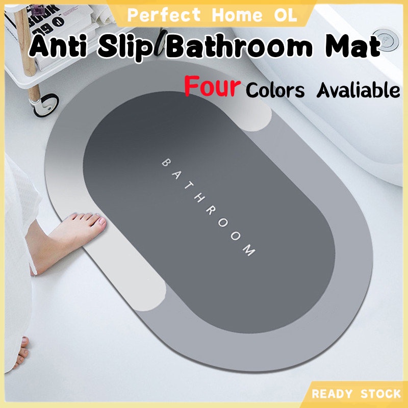 40CMx60CM Bathroom Mat Anti-Slip Fast Drying Absorb Water Quick Drying ...