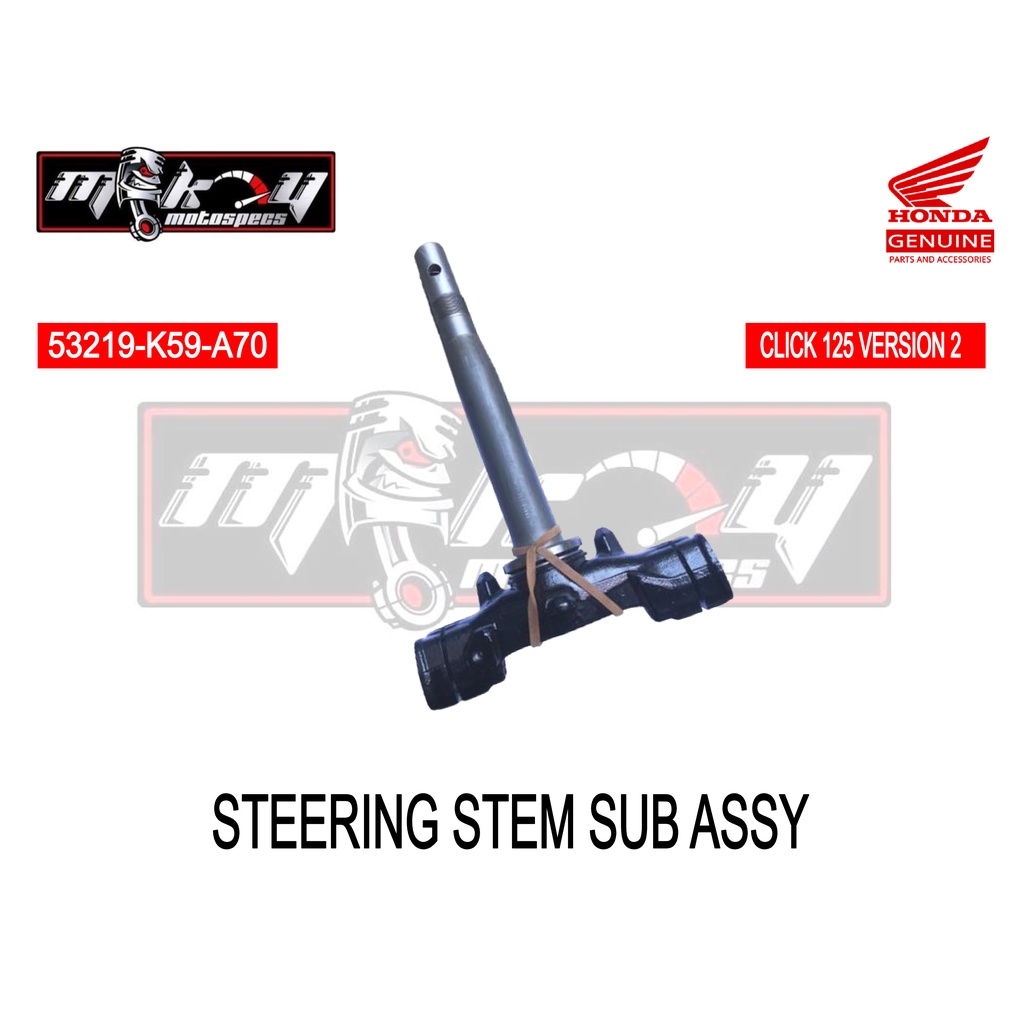 HONDA GENUINE Stem Sub Assy Steering (TPOST) FOR CLICK 125 VERSION 2 T ...