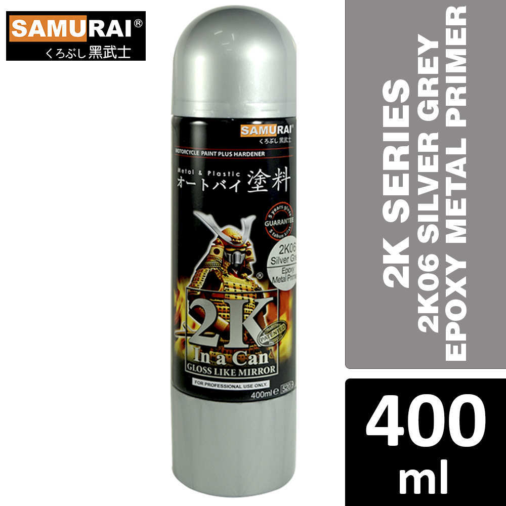Samurai 2K06 SILVER GREY EPOXY METAL PRIMER SAMURAI 400ML | Shopee ...