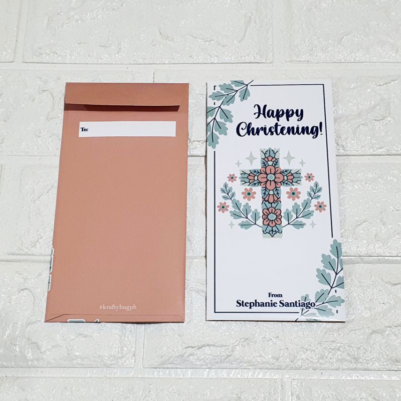 Personalized Baptismal Money Envelope - Medium or Full Bill Envelope ...