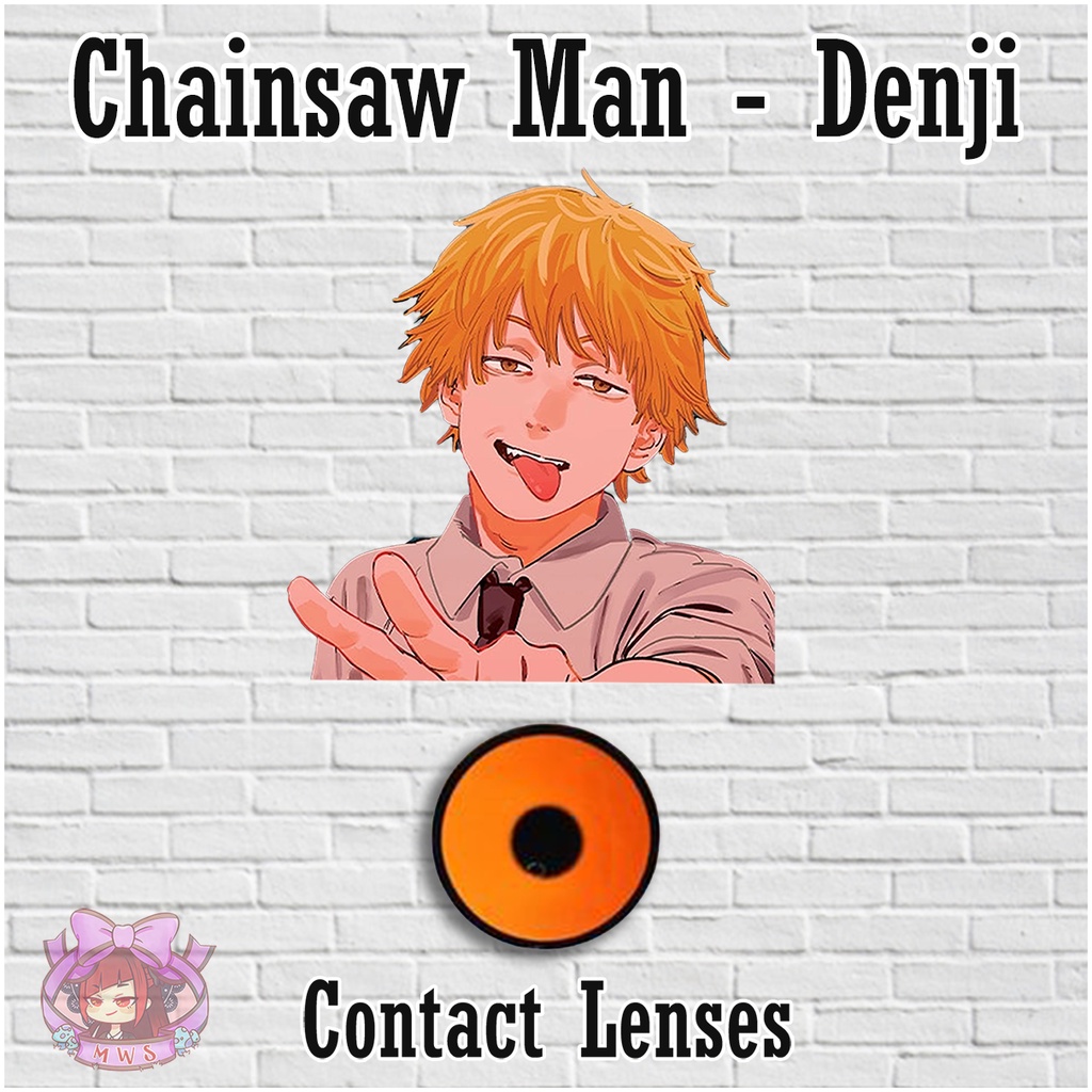 Chainsaw Man Denji Monster Slayer Orange "No Vision" Contact Lens free ...