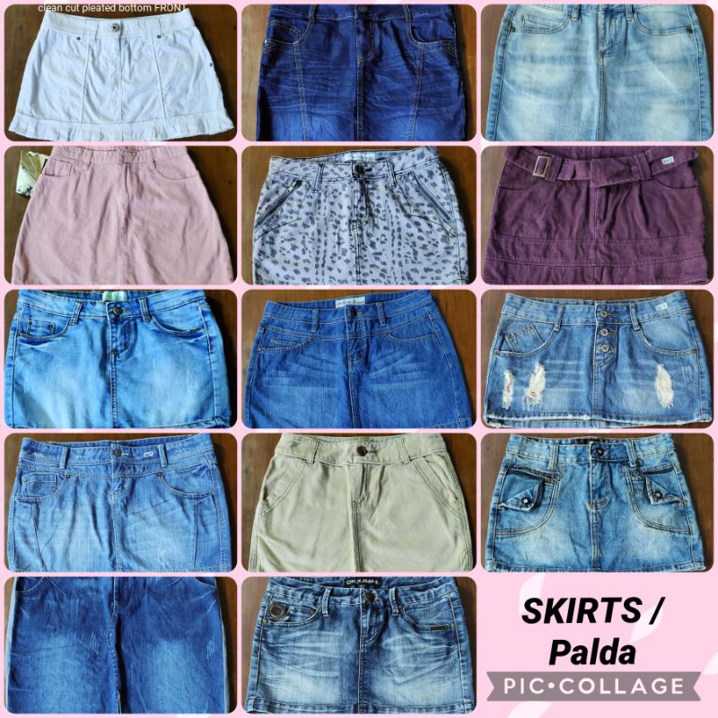 DENIM SKIRTS: PALDA sizes 26-36" ONLY (9DS) | Shopee Philippines