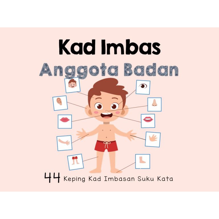 Malay Flashcards (Anggota Badan/Body Parts) - Language/Literacy/Malay ...