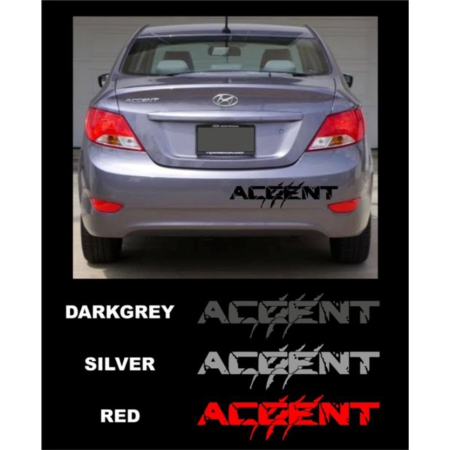 Hyundai Accent Monster Claw Sticker for rear bumper | Shopee Philippines