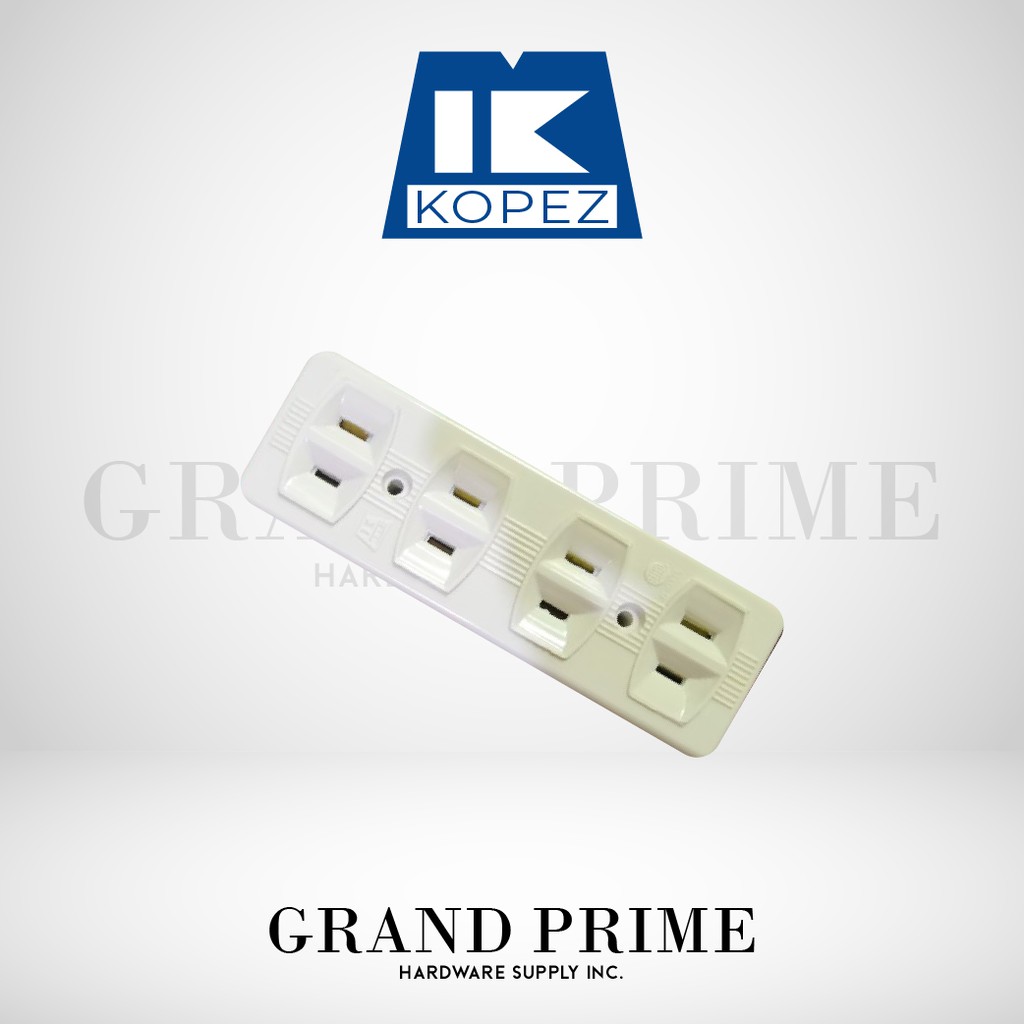 KOPEZ Spring Loaded Outlet 4 Gang | Shopee Philippines