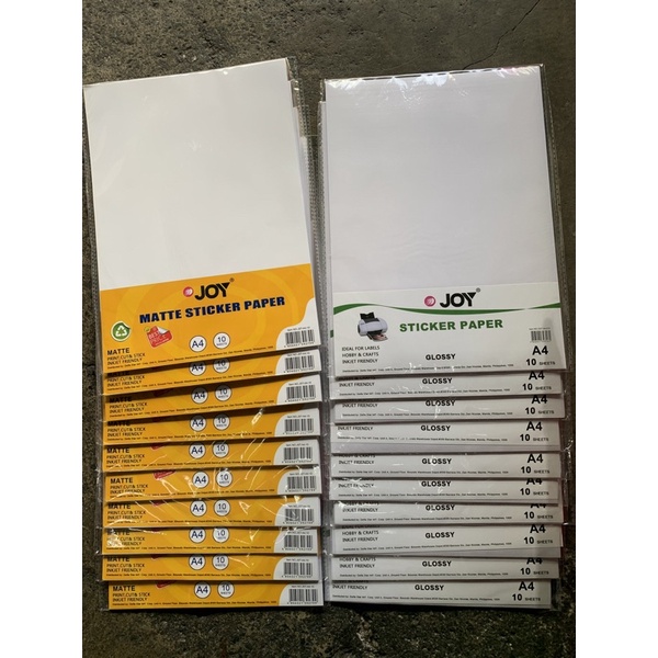 100 PCS JOY STICKER PAPER A4 | Shopee Philippines