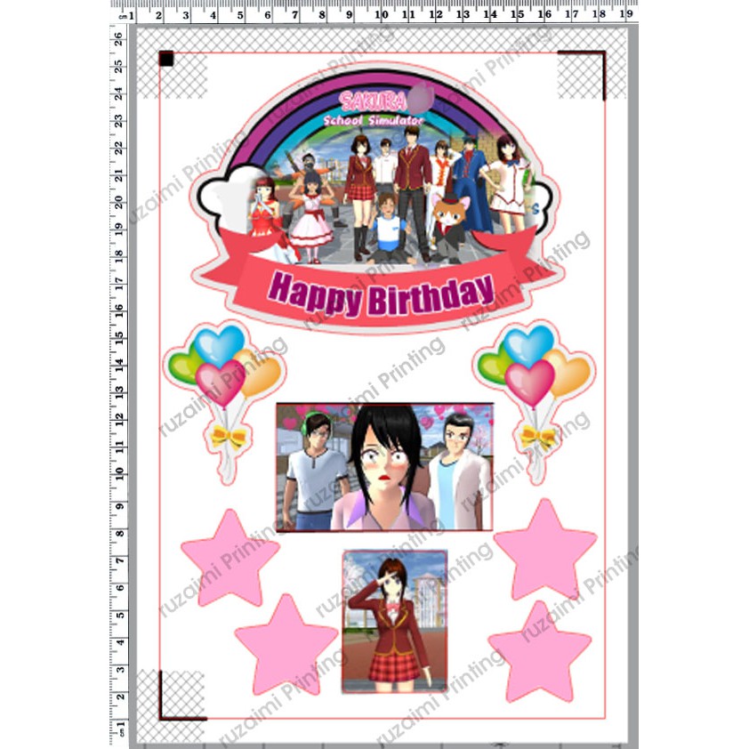 Sakura School Simulator Cake Topper 001 | Shopee Philippines