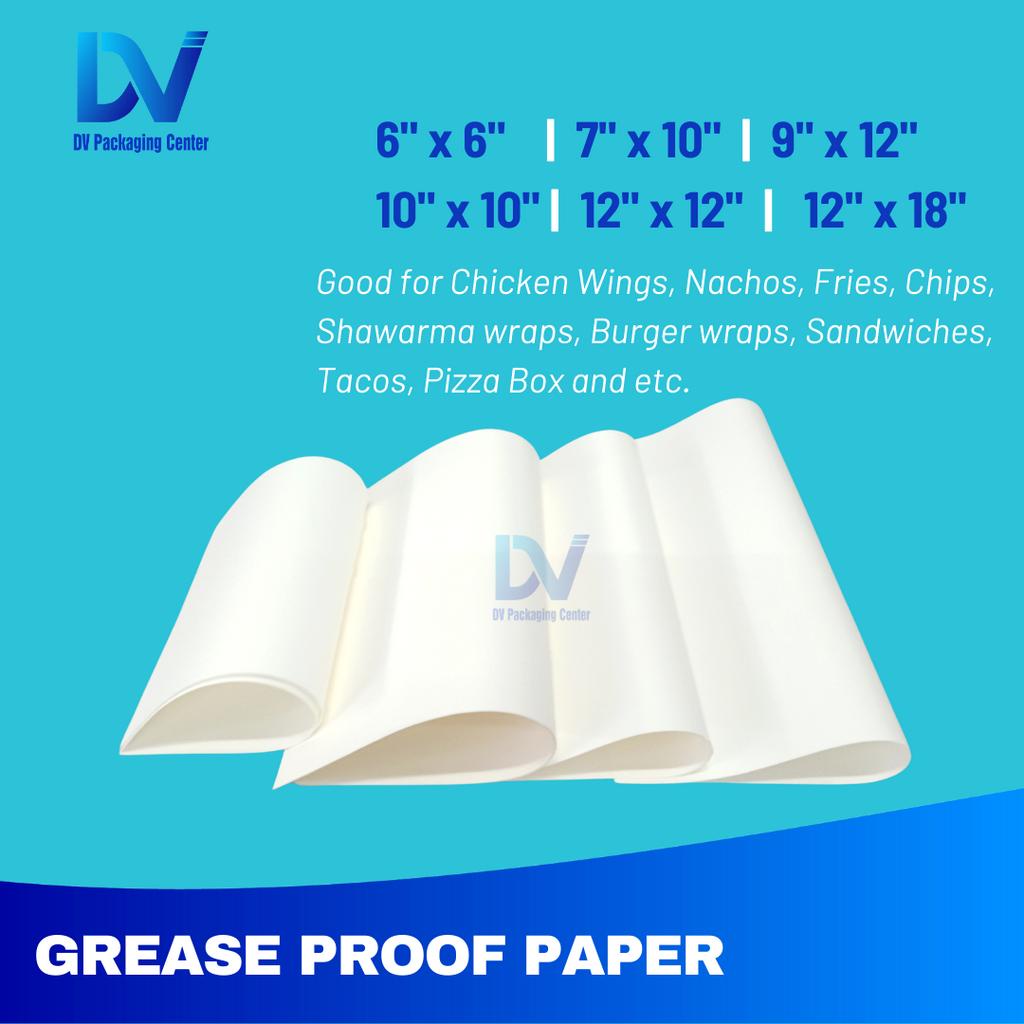 DV Greaseproof Grease Proof Paper (1 Pack x 100 Sheets) | Shopee ...