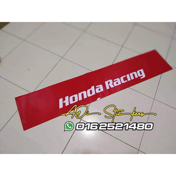 Sticker honda racing windscreen ef eg ek stream fd city jazz gd ge gk ...