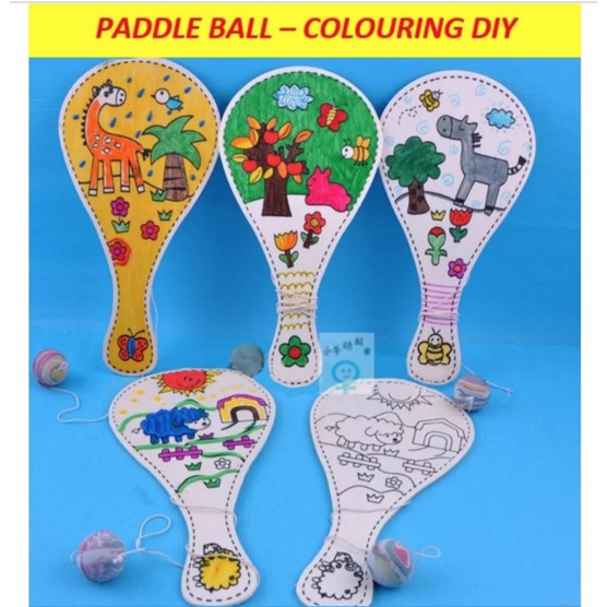 Bundle of 2: Paddle ball colouring DIY | Shopee Philippines