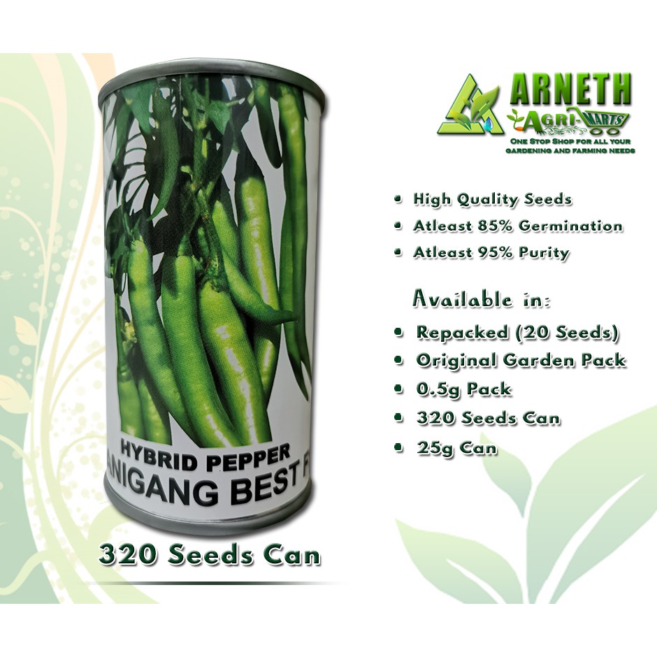 HOT PEPPER PANIGANG BEST SEEDS BY CONDOR SMALL CAN (320SEEDS) | Shopee ...