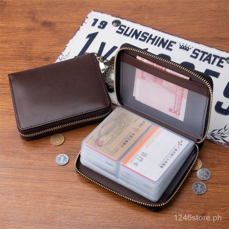Card HolderNew Genuine Leather Card Holder Women's Multiple Card Slots ...