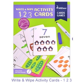 Mideer Write and Wipe Activity Cards Educational Washable Flashcards ...
