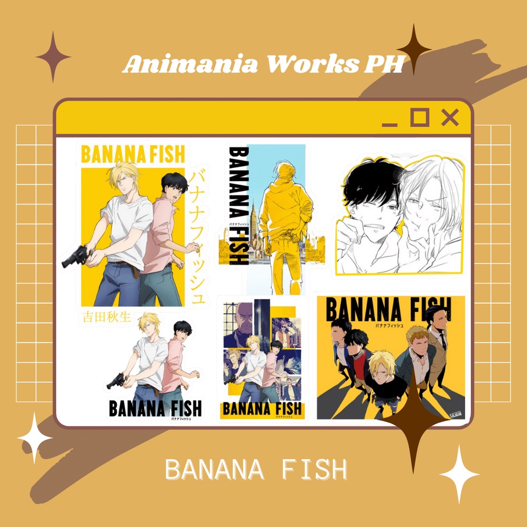 Anime Stickers / Banana Fish Sticker Collection / Laminated Vinyl ...