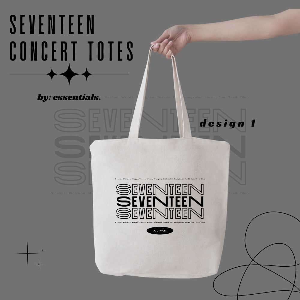 SEVENTEEN CONCERT TOTE BAG BY ESSENTIALS | Shopee Philippines