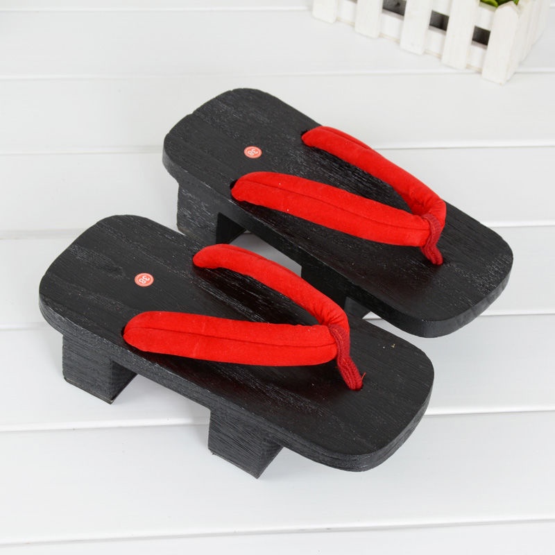 Japanese Style Two-Tooth Clogs Slippers Men Women Couple Flip Flops ...