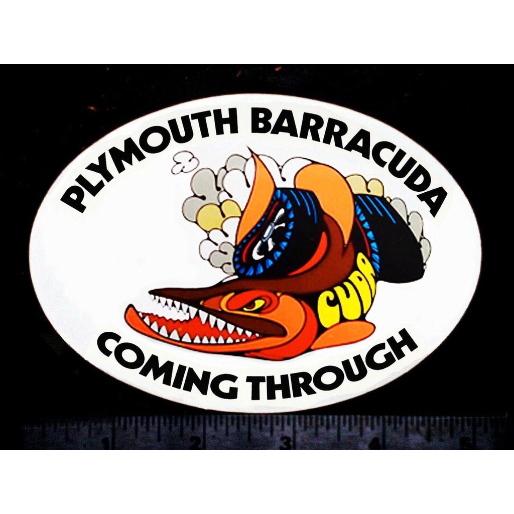 x2 PLYMOUTH Barracuda - Original Vintage Racing Decal/Sticker DODGE ...