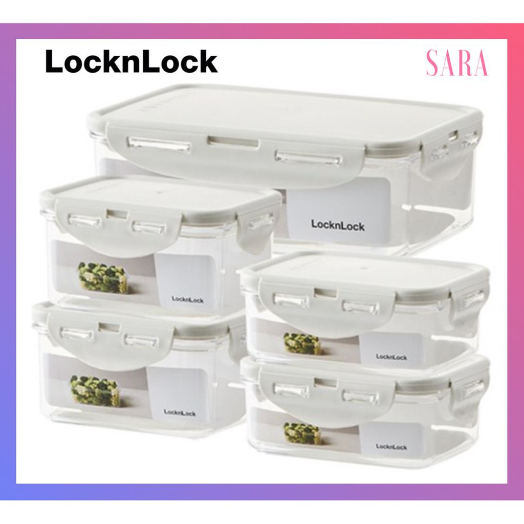 [LocknLock] Bisfree Stackable Rectangular Food Storage Sealed Container ...