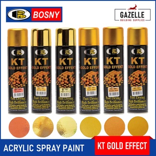 Bosny KT Gold Effect Spray Paint Gold Spray Paint Metallic Gold Colors ...