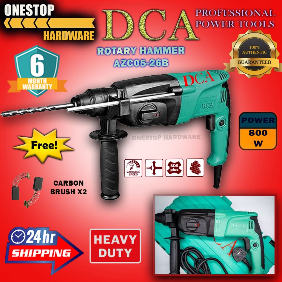Dca Rotary Hammer Drill (3in1) AZC05-26B Wall Breaker | Shopee Philippines