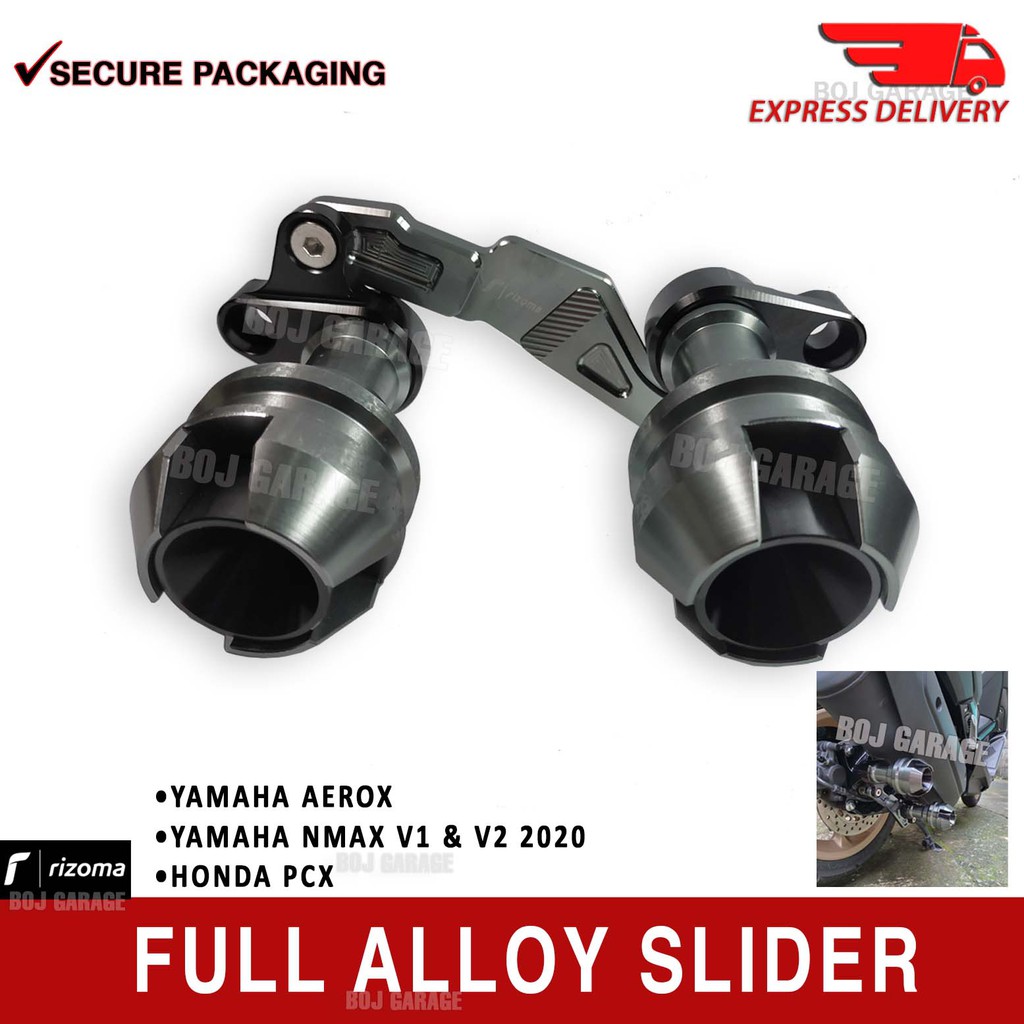 Aerox Nmax Pcx Nmax 2020 slider Rizoma Titanium Gray with Bolts ...