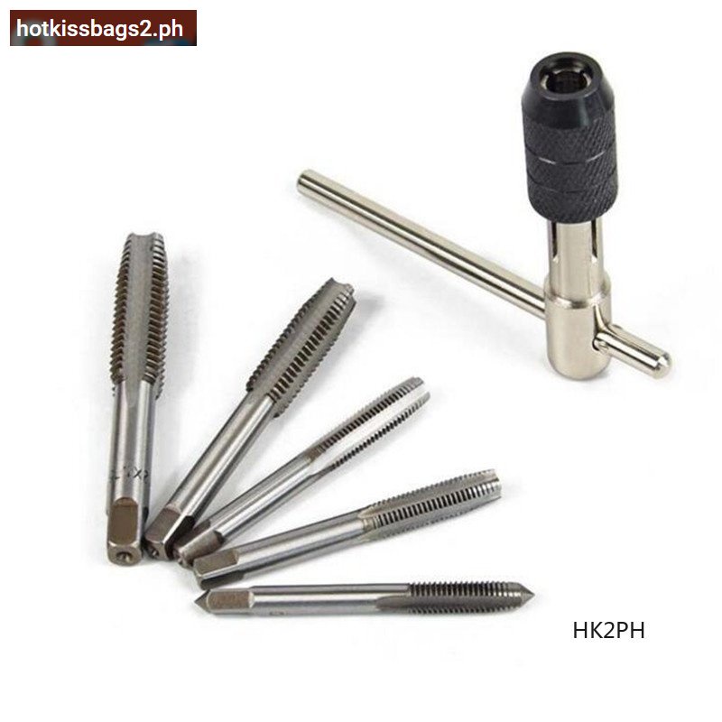 7pcs T-type Machine Hand Screw Tap Key Tap Die Set DIY Tool Straight ...
