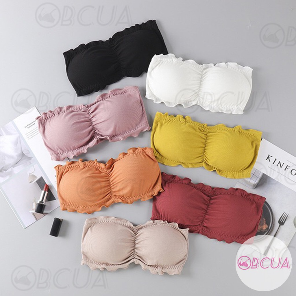 Bcua Wrapped Chest Bra 32A-38B Strapless Tube Bralette Push Up Brallete ...