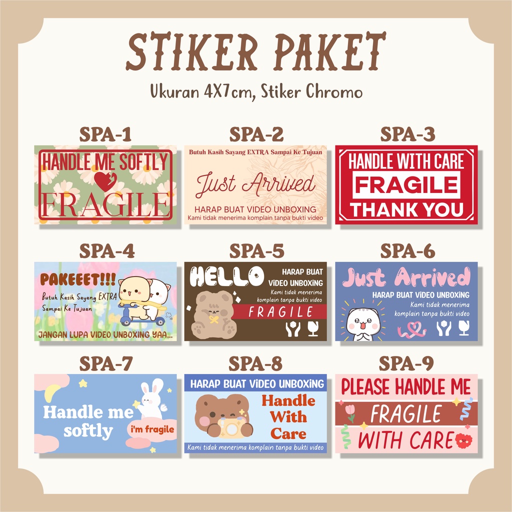Unboxing Package Stickers | Fragile | Video UNBOXING | Care HANDLE ...