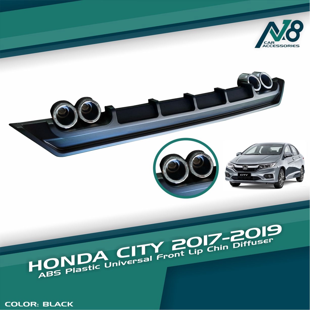 Honda City 2017-2019 Rear Bumper Diffuser (Black) | Shopee Philippines