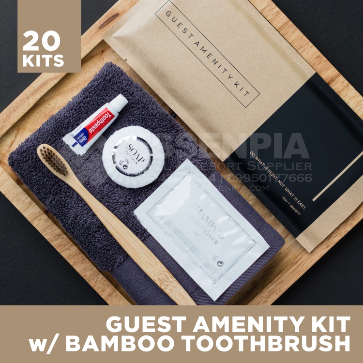 20 PACKS- SOLO ECO BAMBOO Guest Amenity Kit AIRBNB Guest House Motel ...