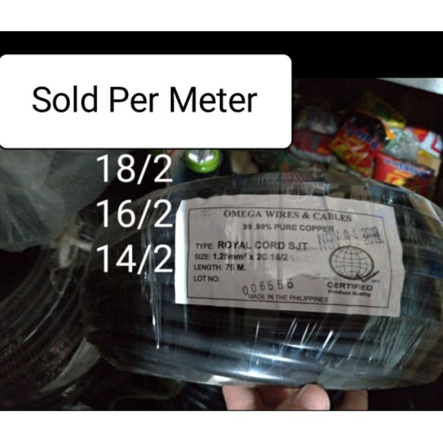 Royal Cord 99% Pure Copper 18/2 - 16/2 - 14/2 - SOLD PER METER (Omega ...