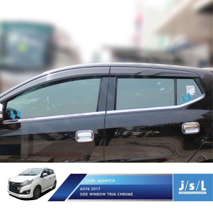 List of New Ayla 2017 Car Side Window Trim Chrome Side Window | Shopee ...