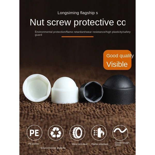 Hexagon nut Bolt protective cap plastic decorative protective cover nut ...