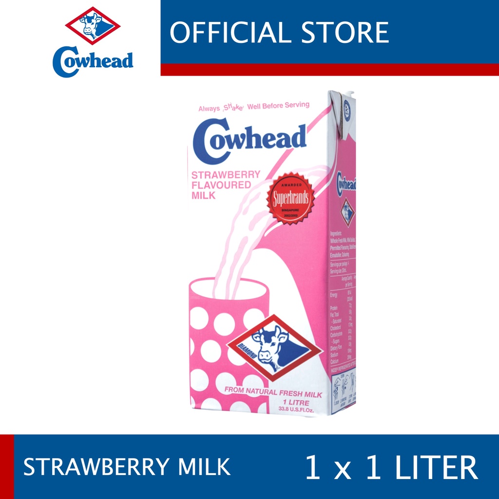 Cowhead Strawberry Milk 1L | Shopee Philippines