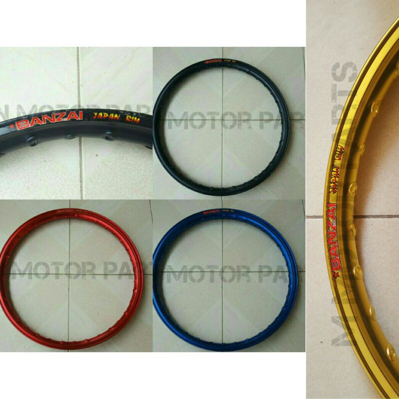 BANZAI rim 1.40x17 light weight Made in and with Thailand Flag COD ...