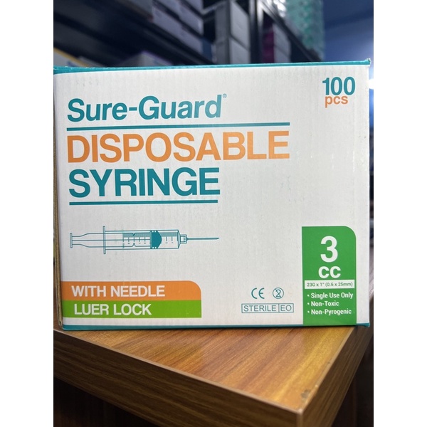 [ BOX ] 3cc Syringe SurrMEd, SURE-GUARD, Indoplas, Cardinal Care Luer ...