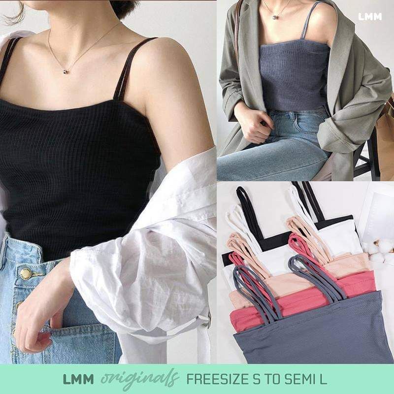 sando tops for women spaghetti sleeveless top for woman blouse knitted ...