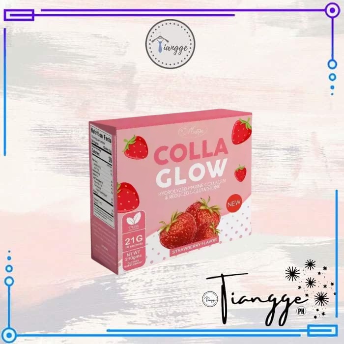 Colla Glow with 5,000 mg Hydrolyzed Marine Collagen and Reduced L ...