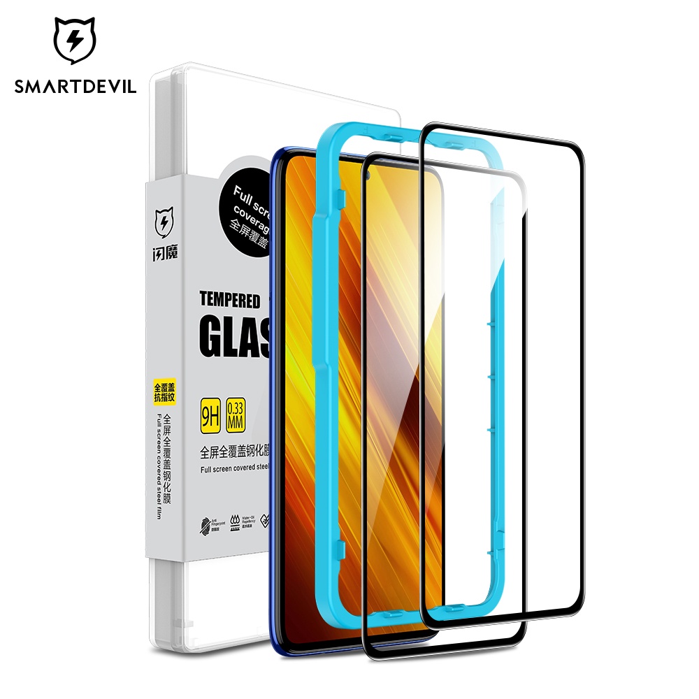 SmartDevil 9D Tempered Glass for Xiaomi POCO F3/X3 Pro Redmi Note 10 ...