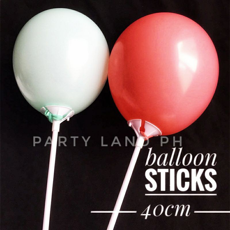 10pcs (42cm) Balloon Stick and Cap Balloon Holder Party Decoration ...
