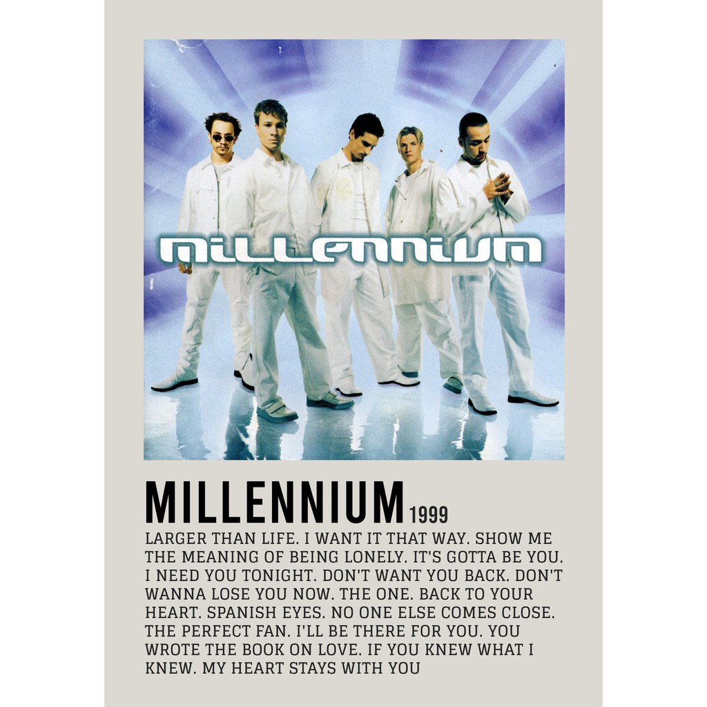 Aesthetic Poster Wall Millennium album by Backstreet Boys famous boy ...