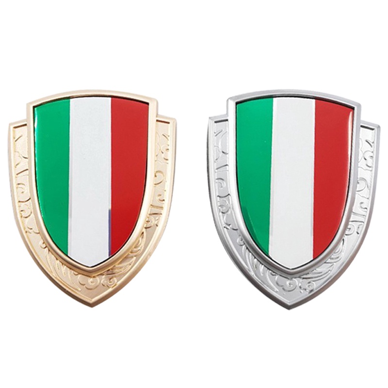 1 x Metal ITALY National Flag Logo Car Auto Decorative Side Rear Emblem ...