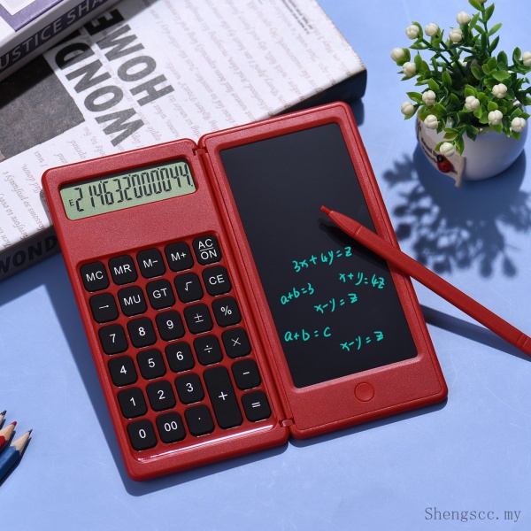 Foldable Calculator & 6 Inch LCD Writing Tablet Digital Drawing Pad 12 ...