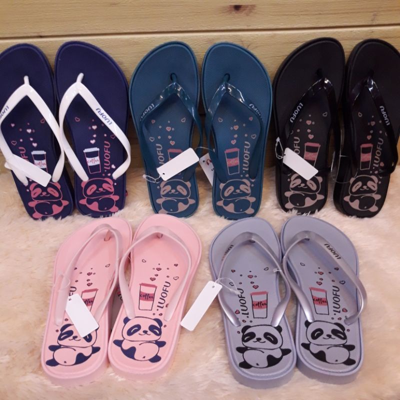 Luofu Flip Flops Panda Motif F2265E34 | Shopee Philippines