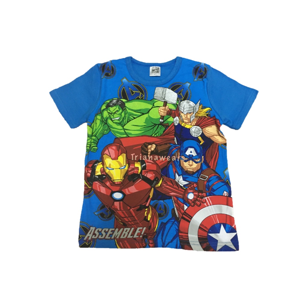 Character Printed Avengers Marvel Heroes T-shirt cotton Tshirt Kids wear for Boy #TRIANAWEARS ...