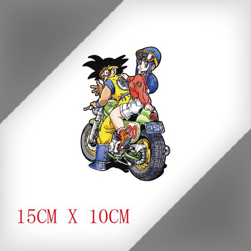 Dragon Ball Goku Bulma Riding Motorcycle Anime Decoration Car Sticker ...