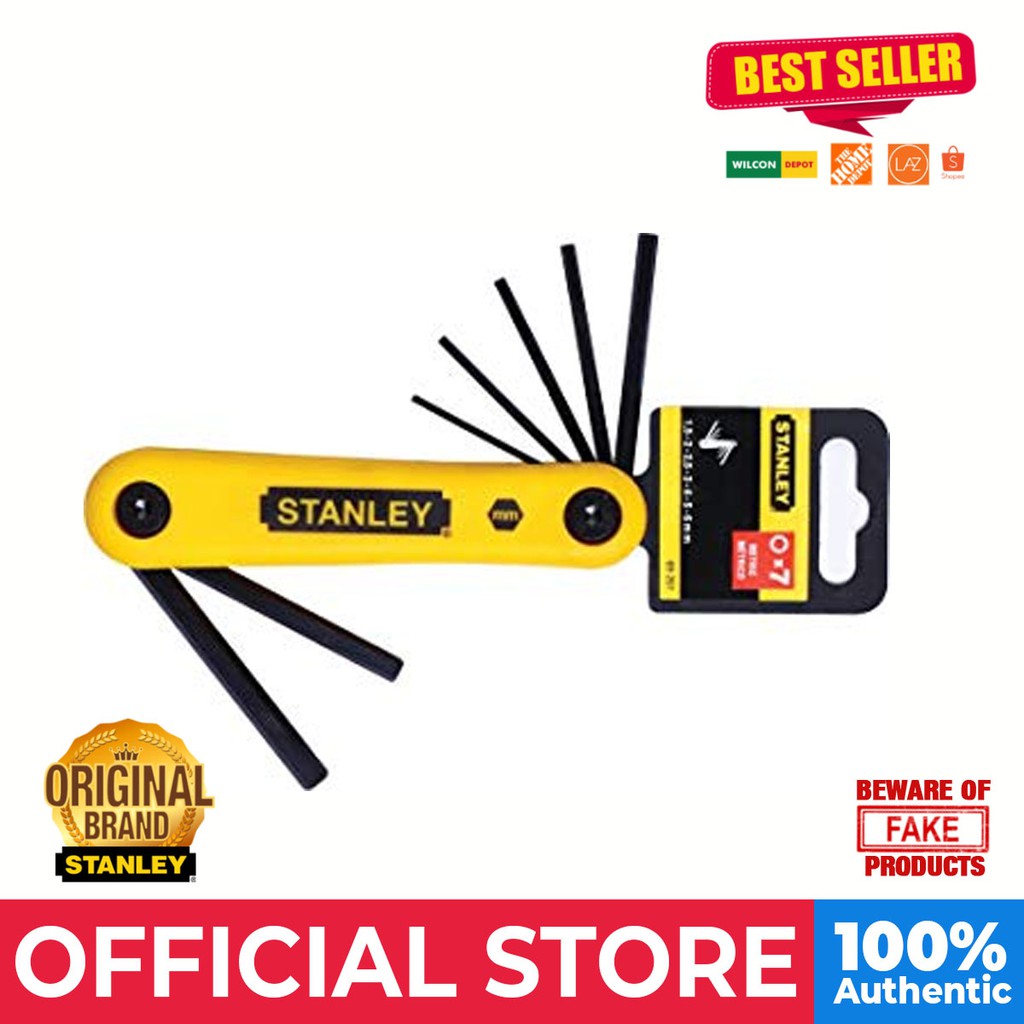 Stanley 7-Piece Metric Hex Key Folding Set (69-261) | Shopee Philippines